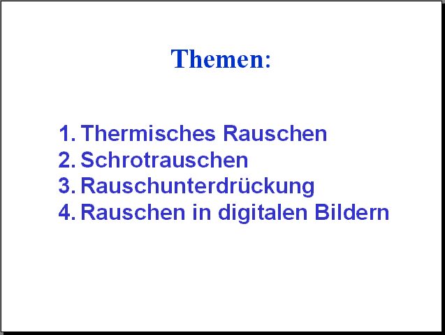 Rauschen und Rauschunterdrückung